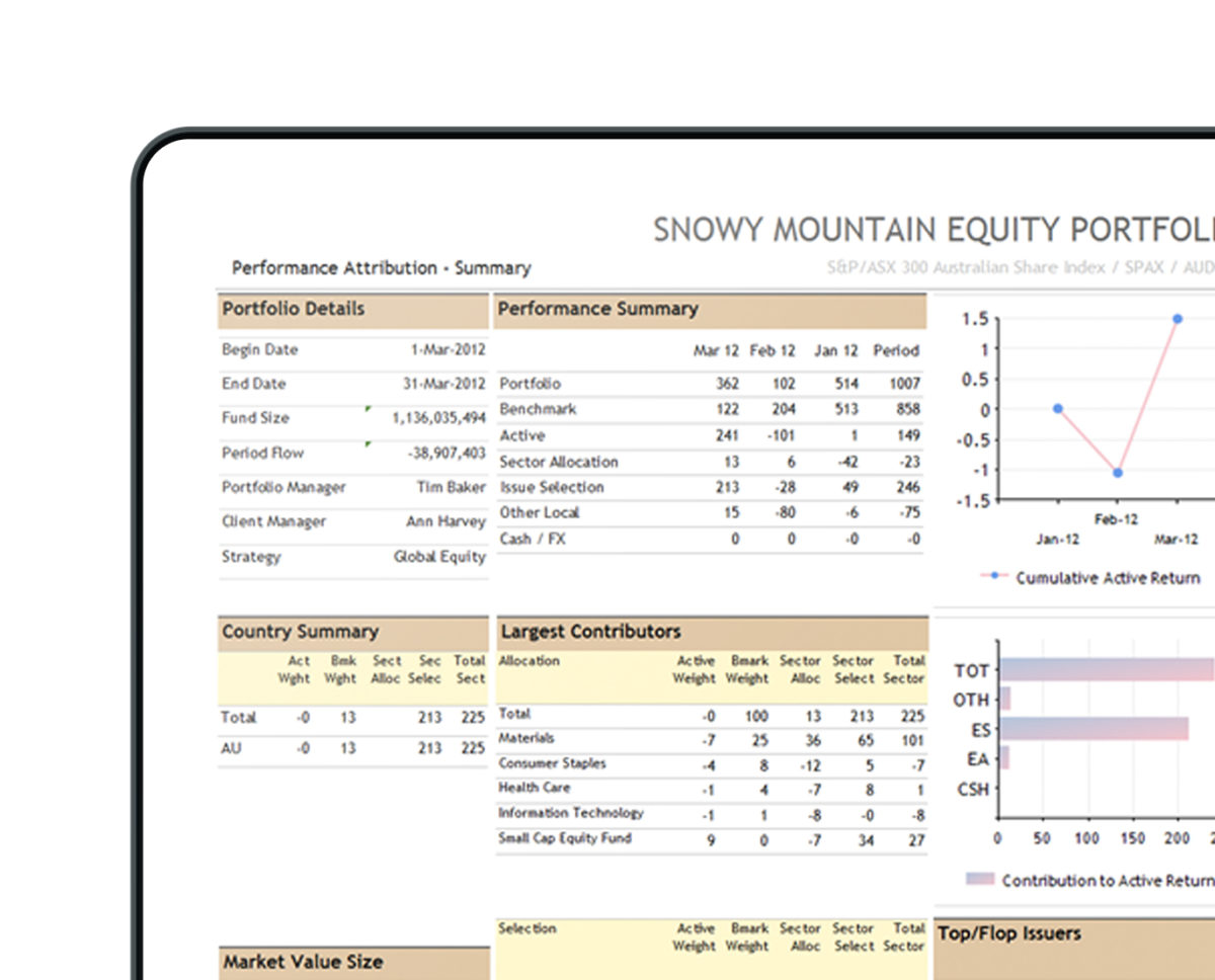 Performance Attribution Analysis & Reporting | Cloud